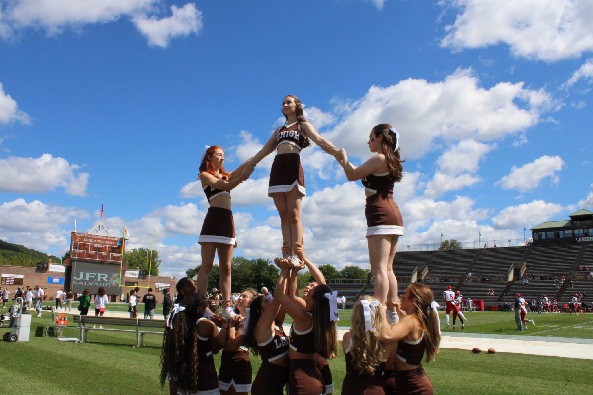 Lehigh cheerleaders spark rivalry game spirit - The Brown and White